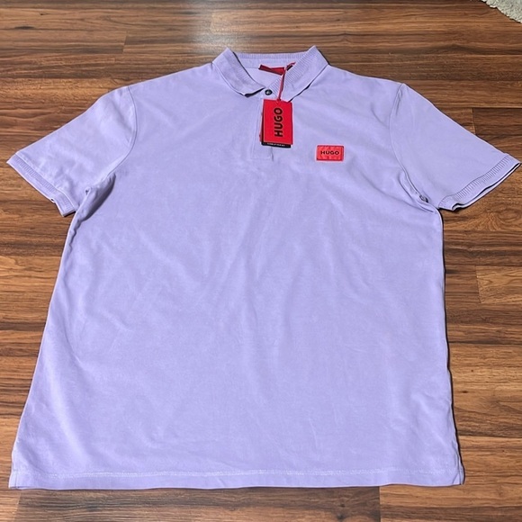 Hugo Boss | Shirts | Nwt Hugo Boss Mens Light Purple Jersey Collared 3 ...
